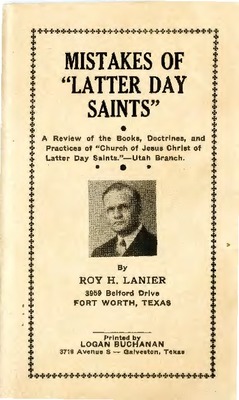 "Mistakes of "Latter Day Saints"" by Roy H. Lanier